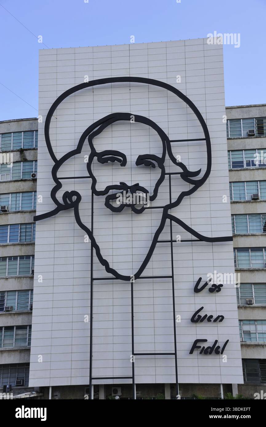 Monument Fidel Castro, Plaza de la Revolucion, Havana, Cuba, Central ...