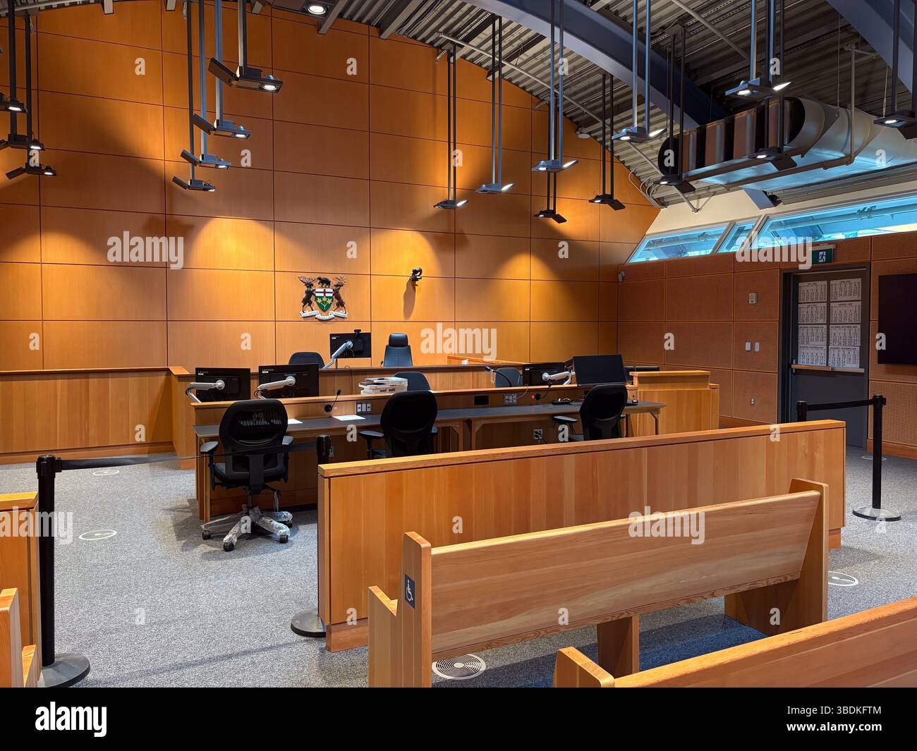 St. Lawrence Market North courtroom interior in Toronto, Canada. Modern ...