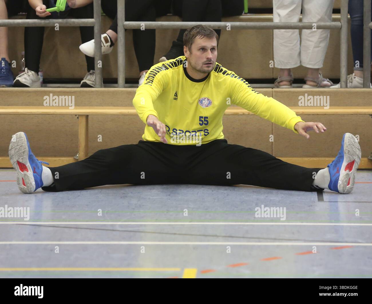 Ukrainian handball goalkeeper Gennadiy Komok HK Motor Zaporizhzhya in a ...