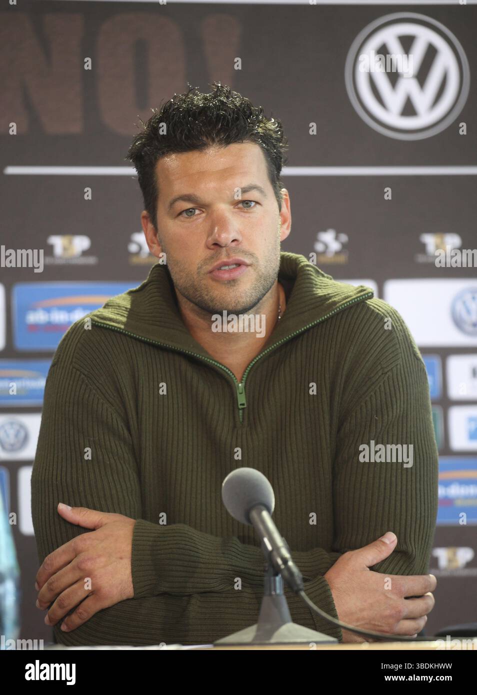 Former German football player Michael Ballack at PK for his farewell ...