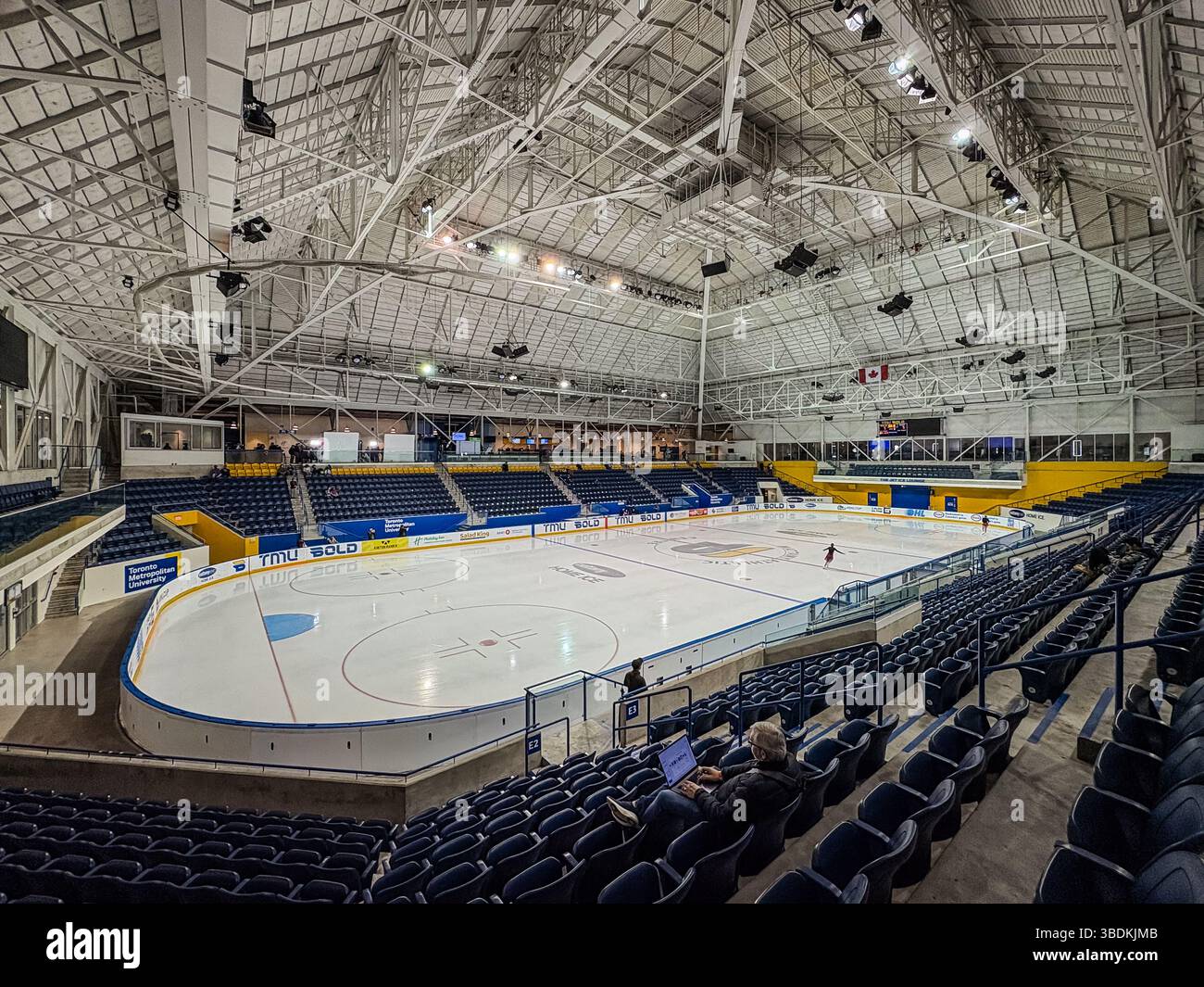 Mattamy Athletic Centre ice rink interior view with empty blue seats ...