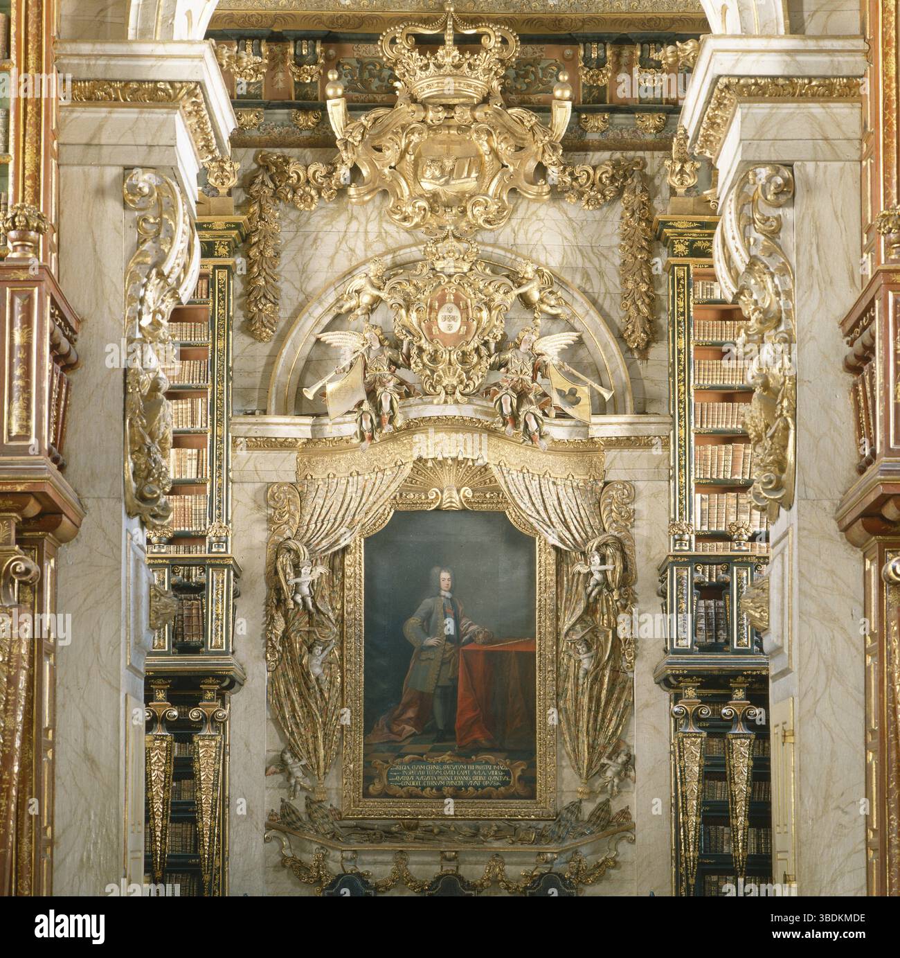 Painting of King Joao V., painting of king of the old library, baroque ...