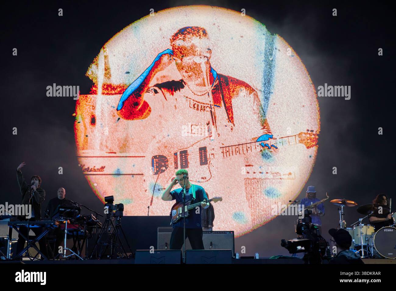 Liverpool, England, 24th May, 2025. Sam Fender headlining the Radio 1 ...