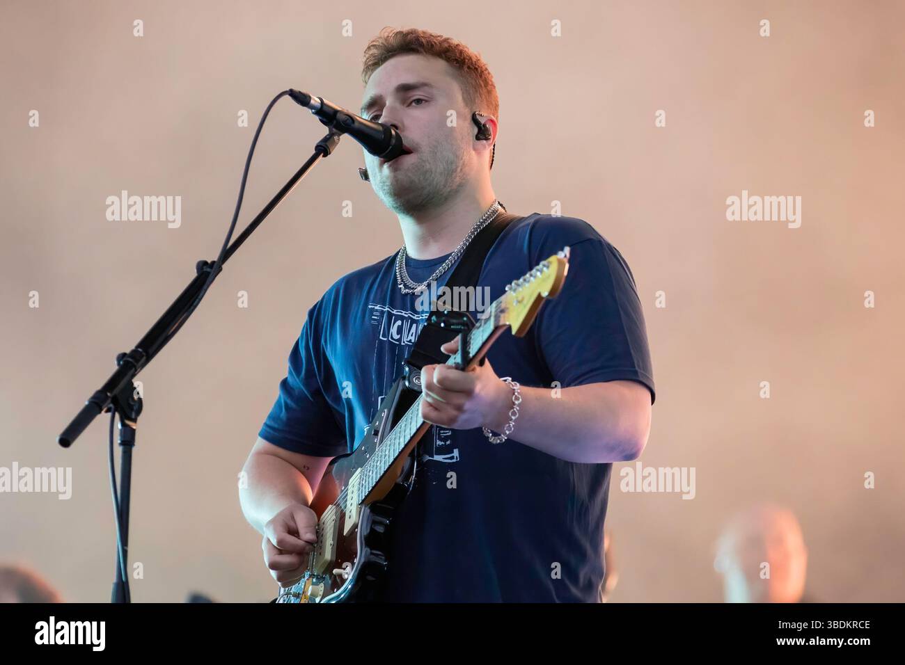 Liverpool, England, 24th May, 2025. Sam Fender headlining the Radio 1 ...
