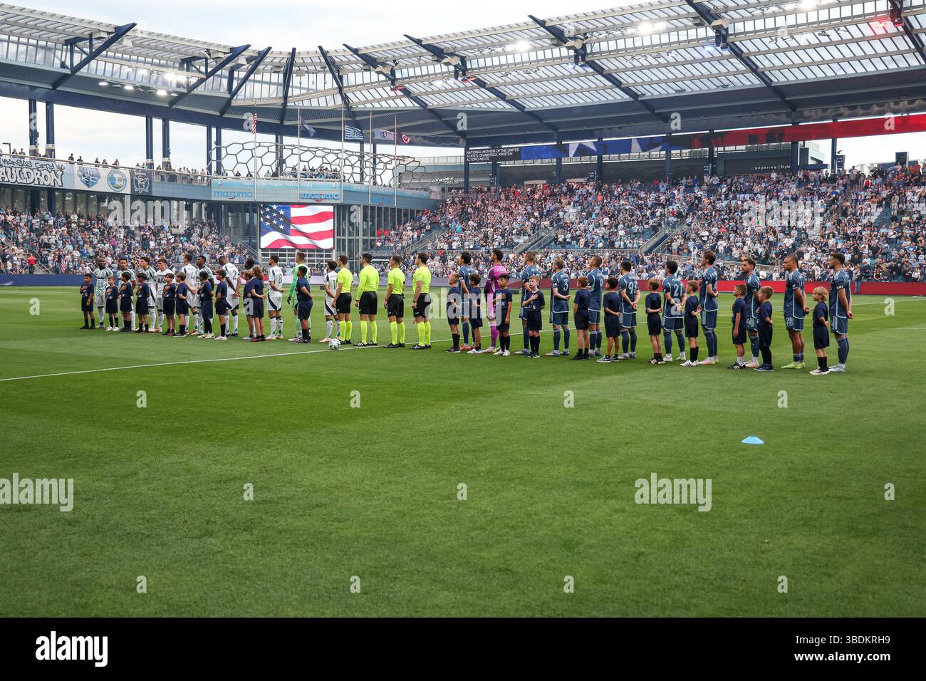 Kansas City, KS, USA. 24th May, 2025. Officials, players, and kids ...