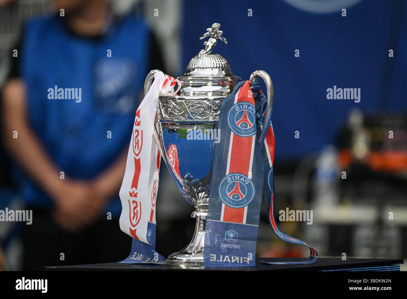 Paris, France. 24th May, 2025. This photograph shows the trophy during ...