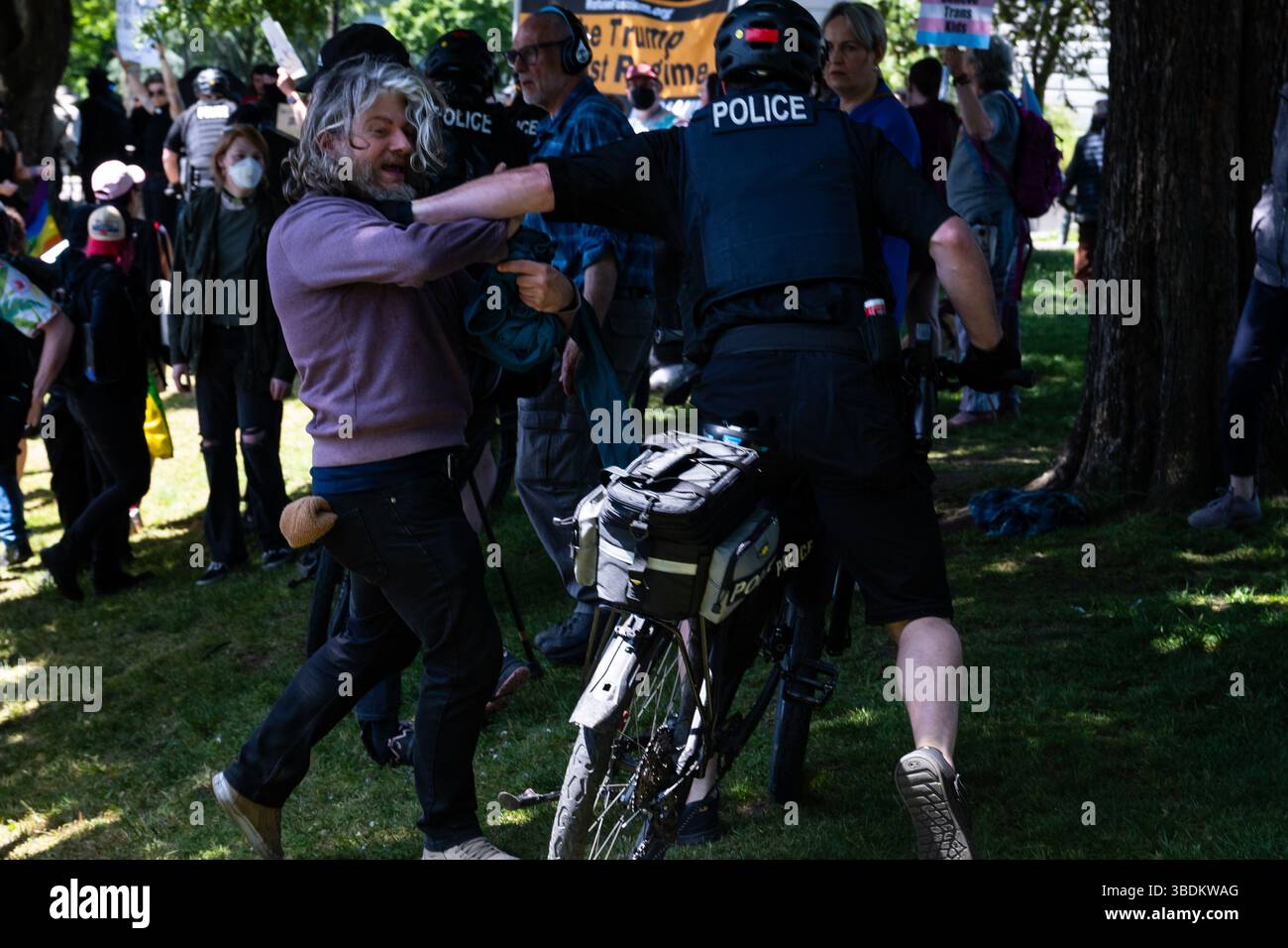 Seattle, USA. 24th May 2025. The Mayday USA Don’t Mess With Our Kid’s ...