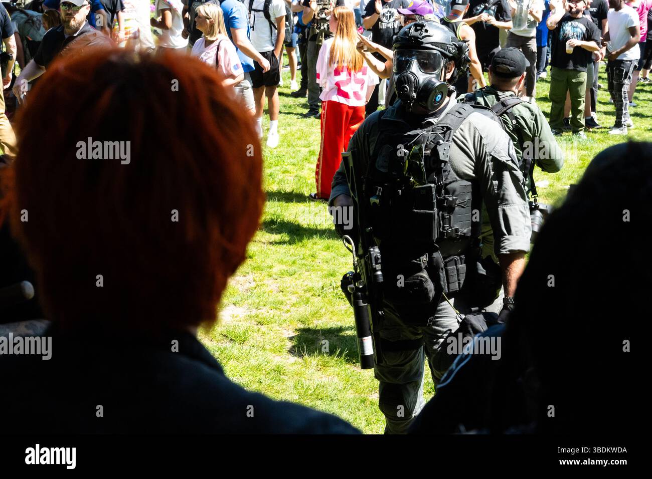 Seattle, USA. 24th May 2025. The Mayday USA Don’t Mess With Our Kid’s ...