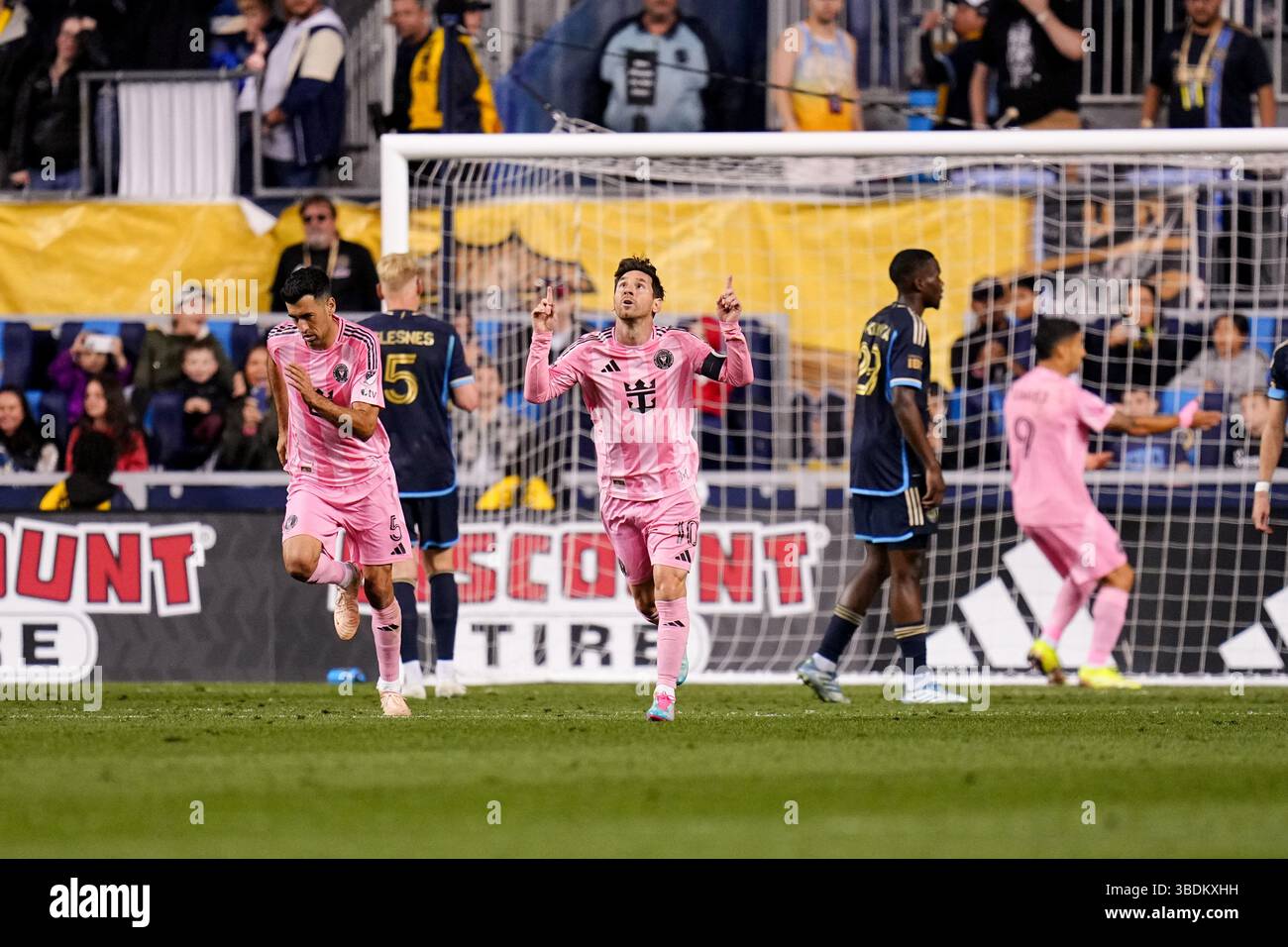 May 24, 2025: Inter Miami Forward Lionel Messi (10) celebrates a goal ...