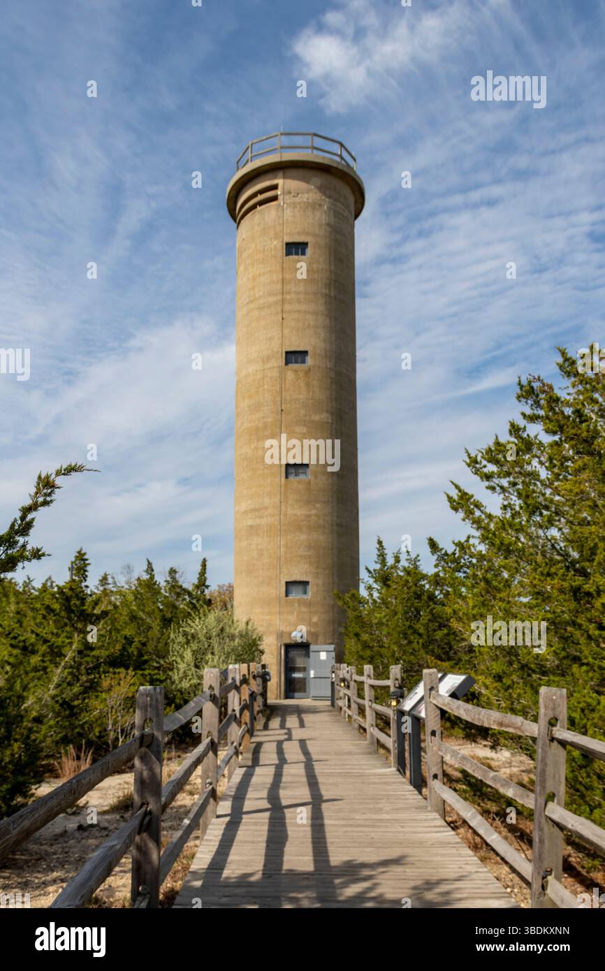 May 1, 2025: Cape May Point, NJ - WW2 Lookout Tower spring morning Cape ...