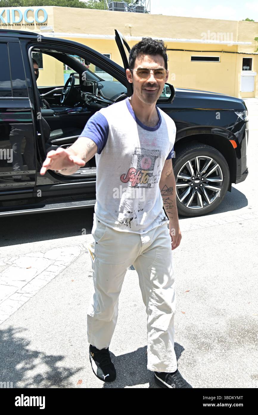 Miami, United States. 24th May, 2025. Joe Jonas attends a pop-up event ...