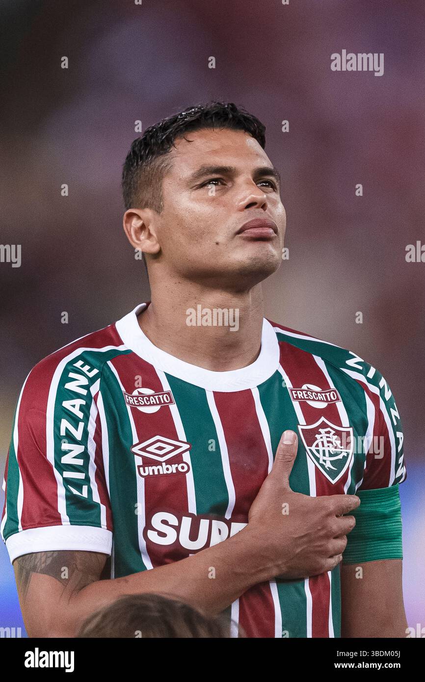 RIO DE JANEIRO, BRAZIL - MAY 24: Thiago Silva of Fluminense during the ...