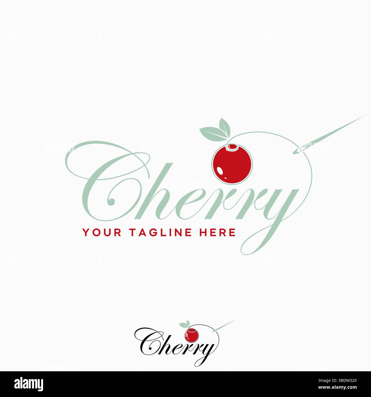 Logo design graphic concept creative premium vector stock image top sell text Cherry script font ...