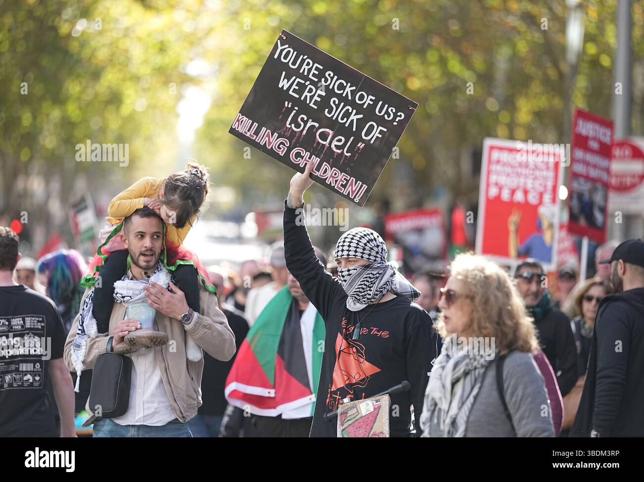 Melbourne, Australia. 25th May, 2025. Protesters march towards the ...