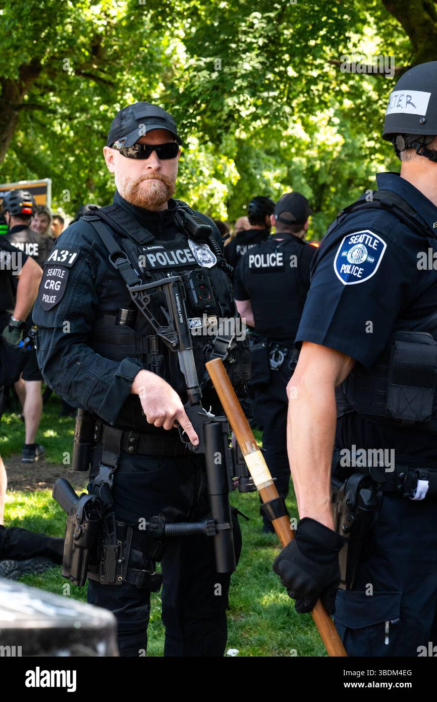 Seattle, USA. 24th May 2025. The Mayday USA Don’t Mess With Our Kid’s ...