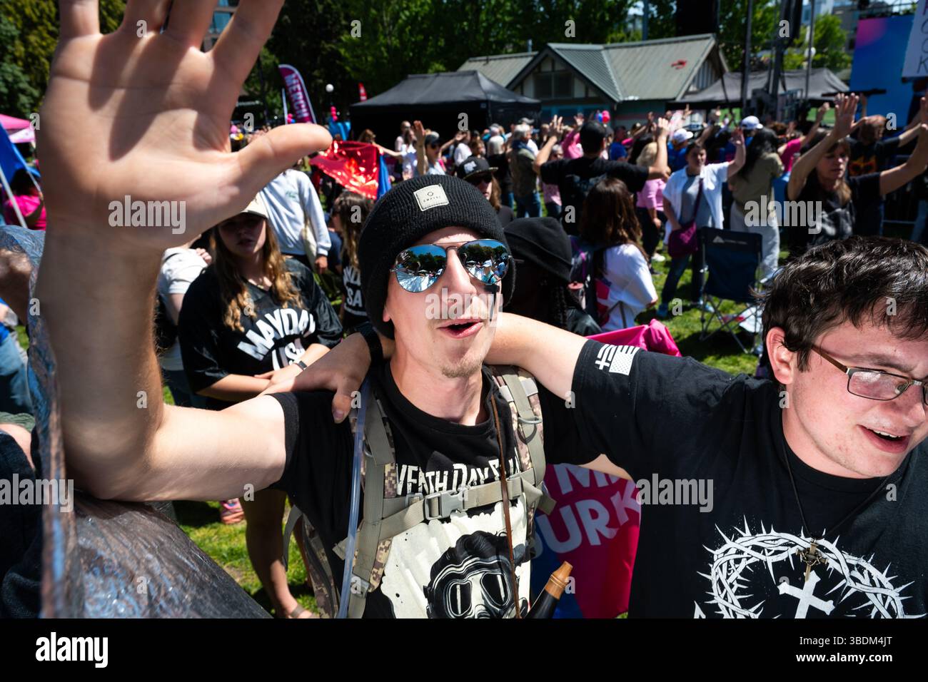 Seattle, USA. 24th May 2025. The Mayday USA Don’t Mess With Our Kid’s ...