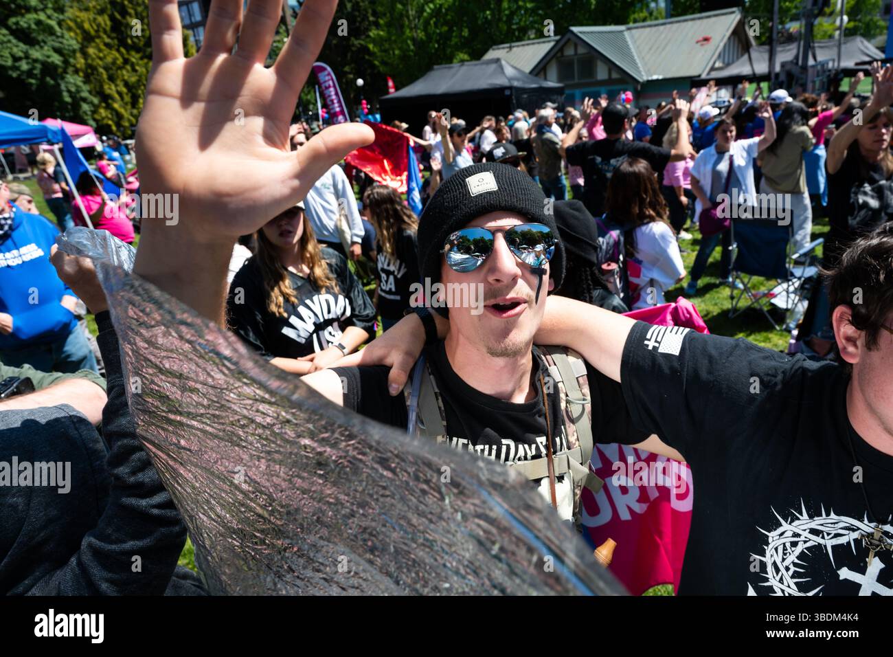 Seattle, USA. 24th May 2025. The Mayday USA Don’t Mess With Our Kid’s ...
