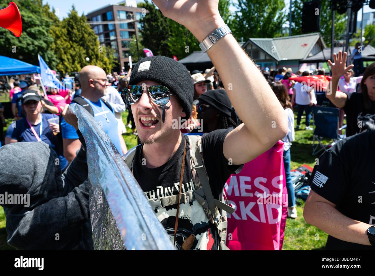 Seattle, USA. 24th May 2025. The Mayday USA Don’t Mess With Our Kid’s ...