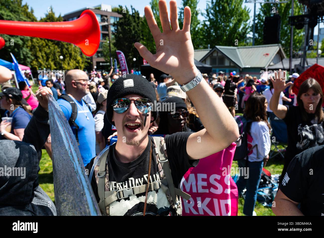 Seattle, USA. 24th May 2025. The Mayday USA Don’t Mess With Our Kid’s ...