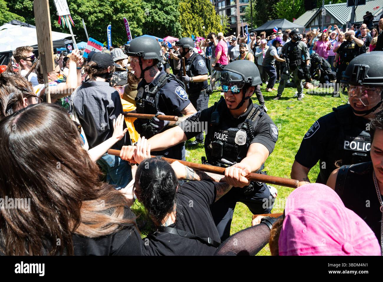 Seattle, USA. 24th May 2025. The Mayday USA Don’t Mess With Our Kid’s ...