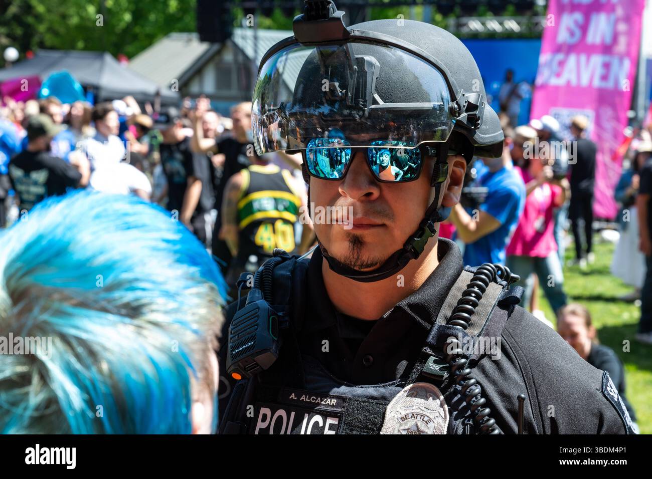 Seattle, USA. 24th May 2025. The Mayday USA Don’t Mess With Our Kid’s ...