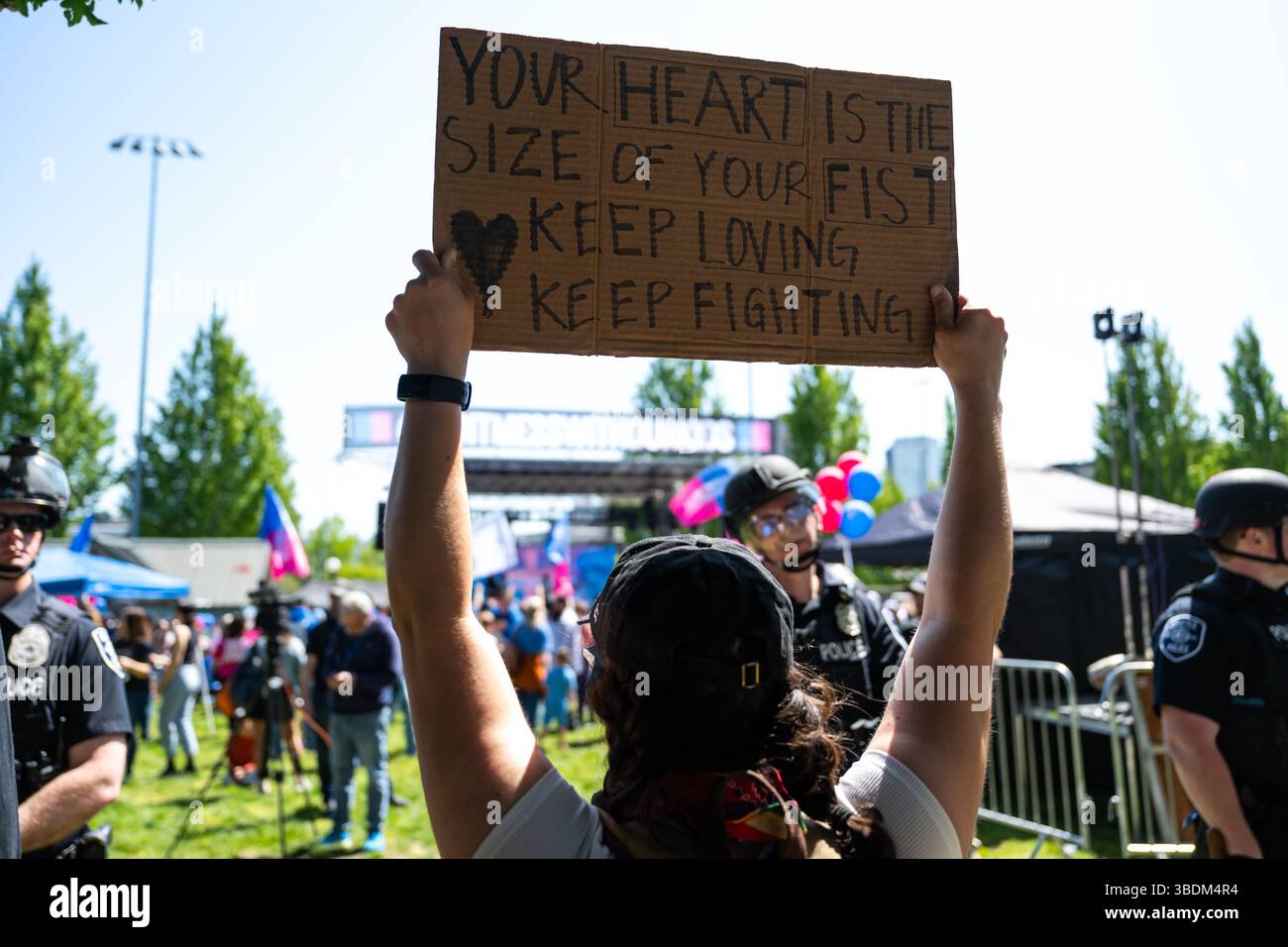 Seattle, USA. 24th May 2025. The Mayday USA Don’t Mess With Our Kid’s ...