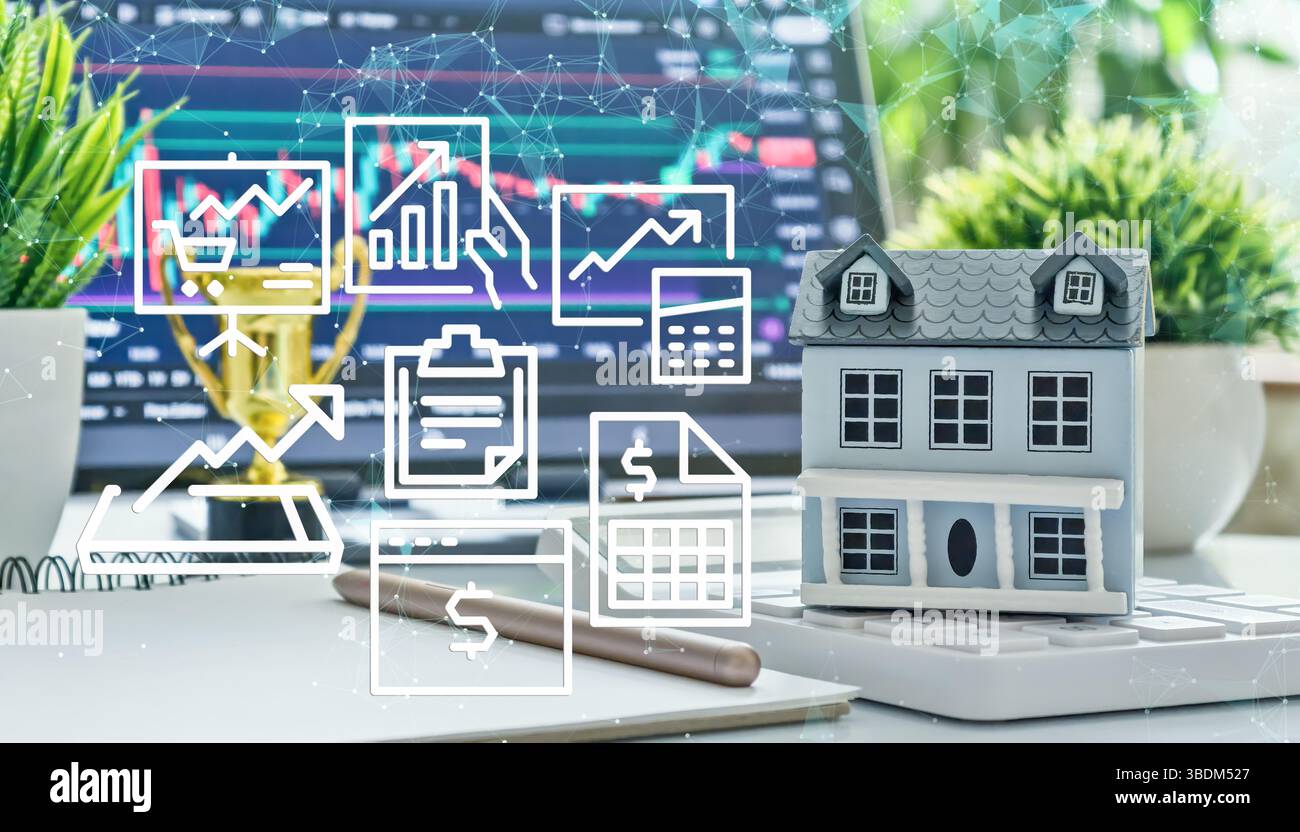 Digital real estate analytics and investment tools Stock Photo - Alamy