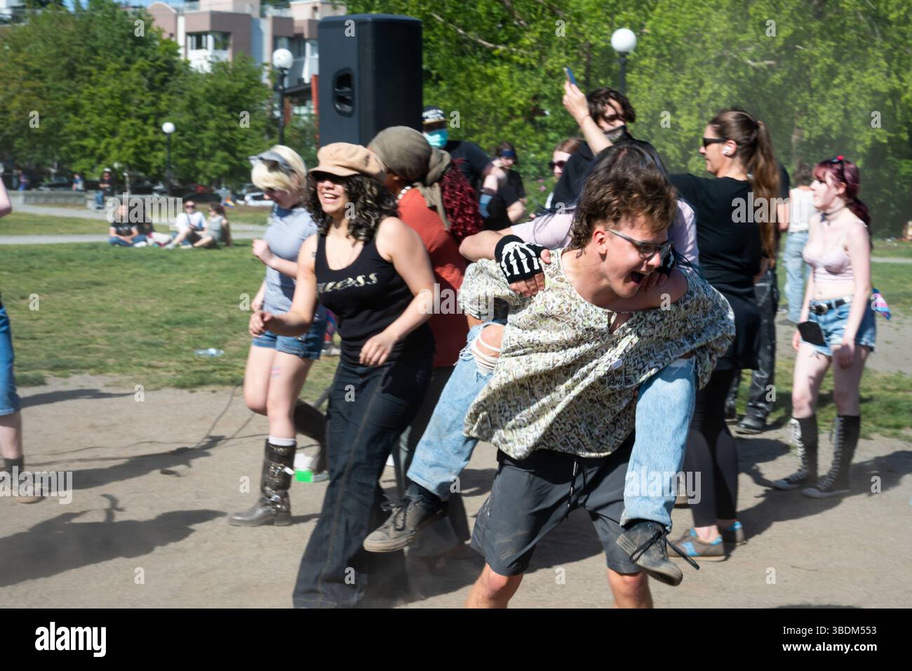 Seattle, USA. 24th May 2025. The Mayday USA Don’t Mess With Our Kid’s ...