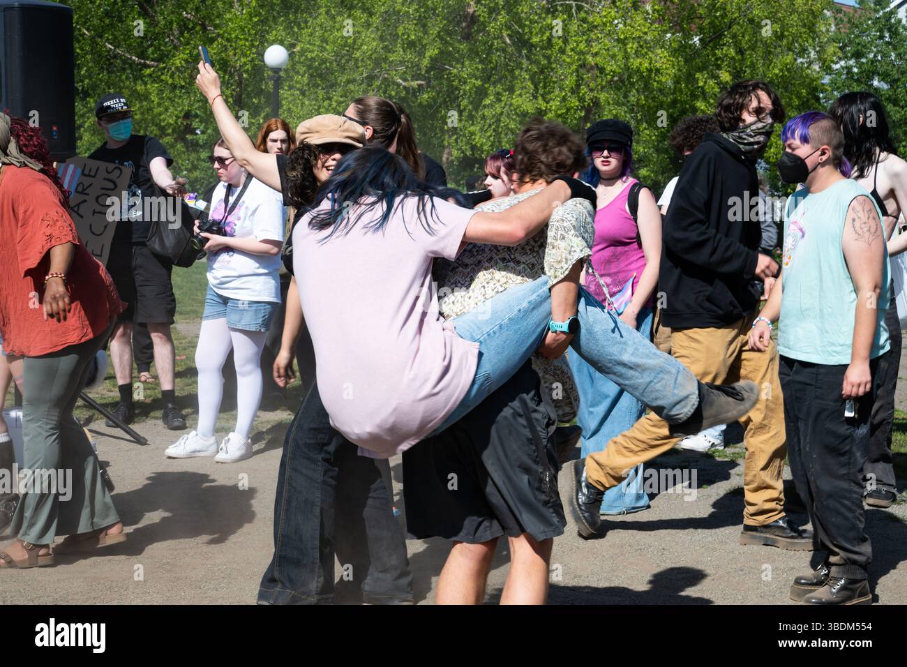 Seattle, USA. 24th May 2025. The Mayday USA Don’t Mess With Our Kid’s ...
