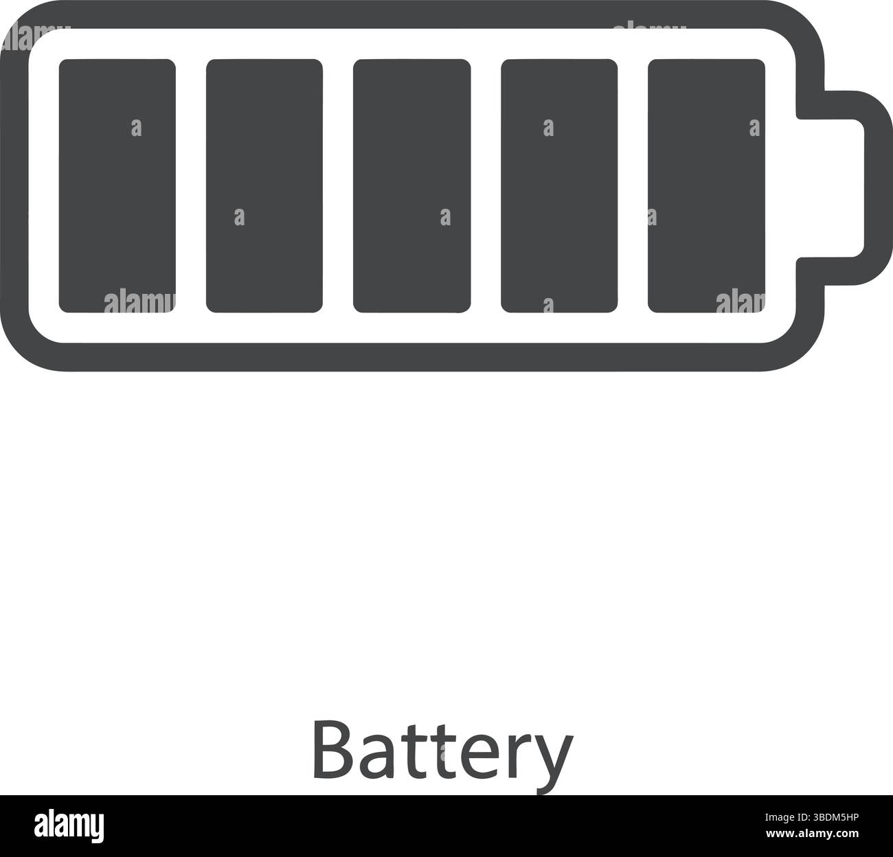 Battery Icon – Minimalist Energy Symbol Stock Vector Image & Art - Alamy