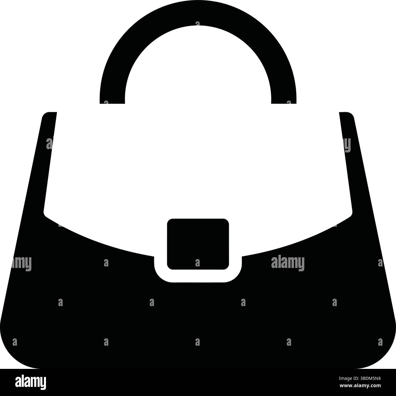 Minimalist Black Silhouette of a Handbag Icon Stock Vector Image & Art ...