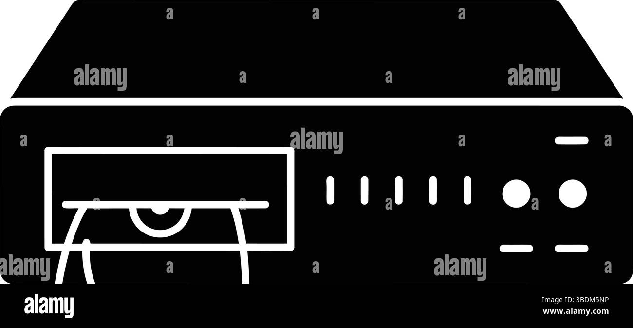 Vintage VHS Player Icon Silhouette Stock Vector Image & Art - Alamy