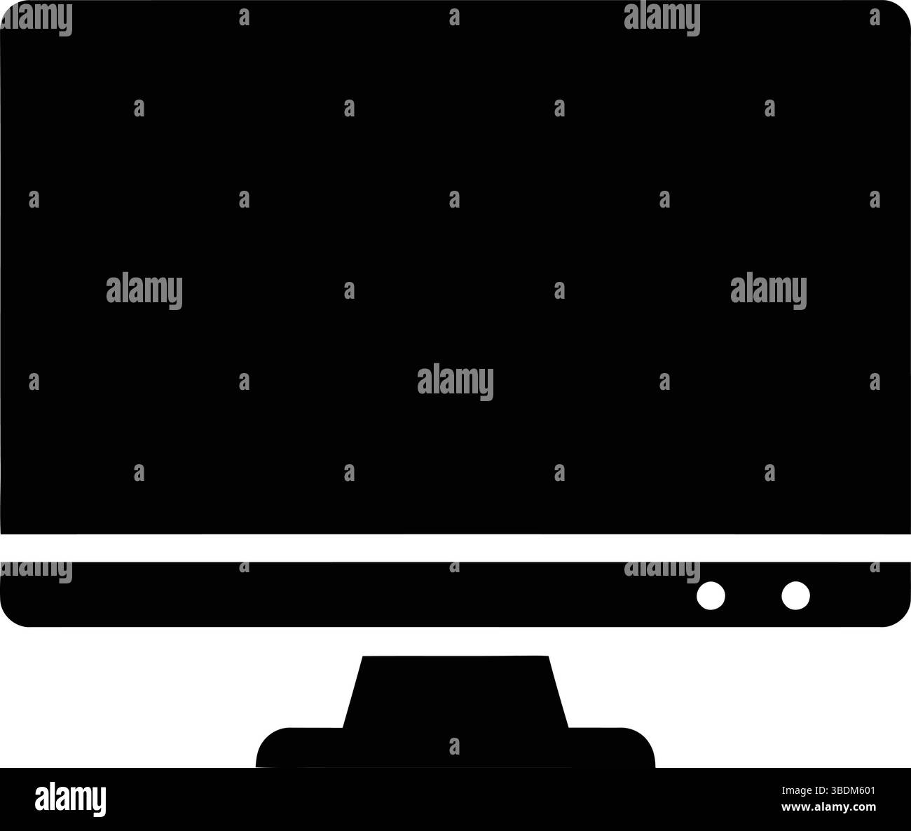 Silhouette Of A Desktop Computer Setup With Monitor Cpu Tower And Keyboard Stock Vector Image
