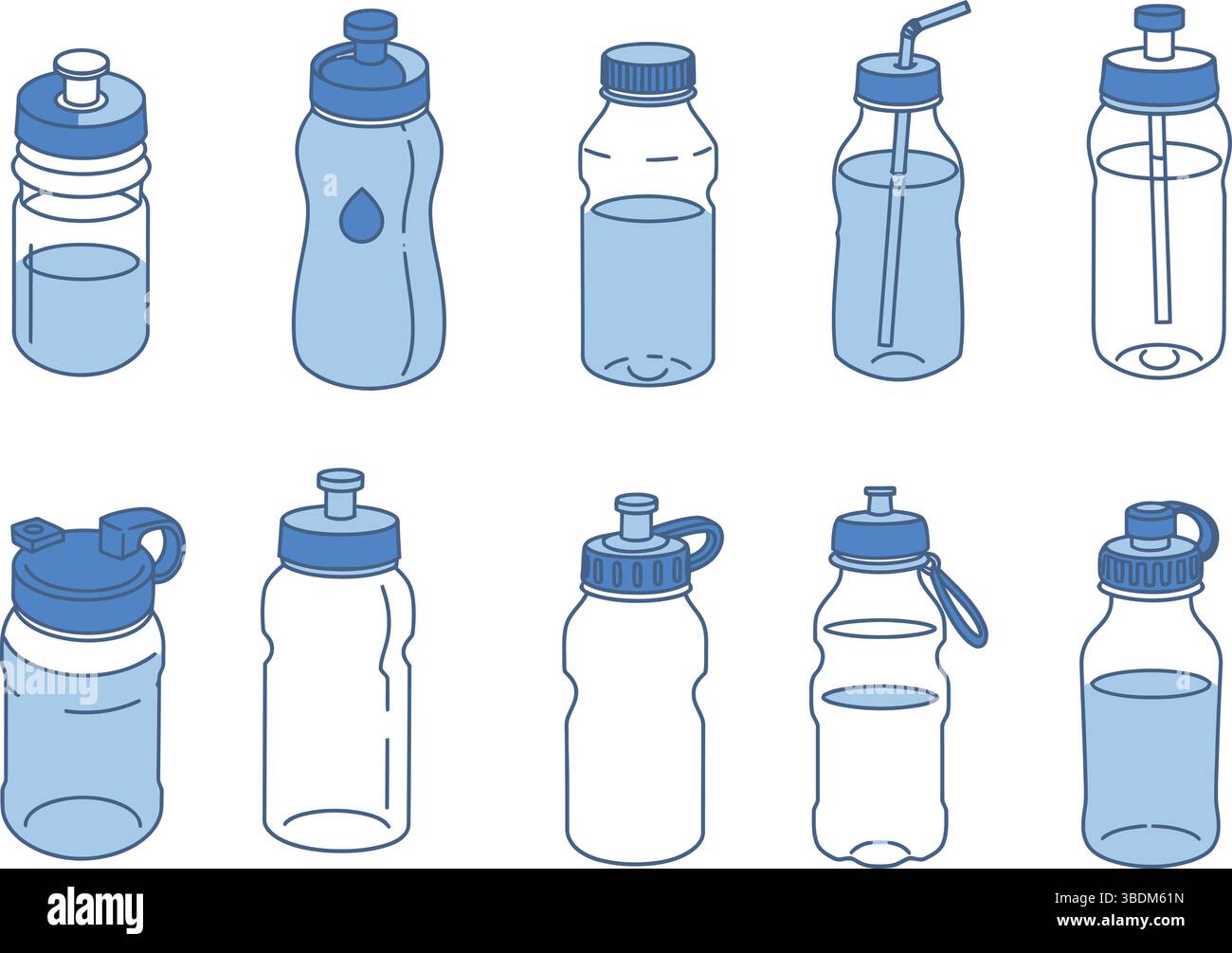 Collection of Various Water Bottle Designs Stock Vector Image & Art - Alamy