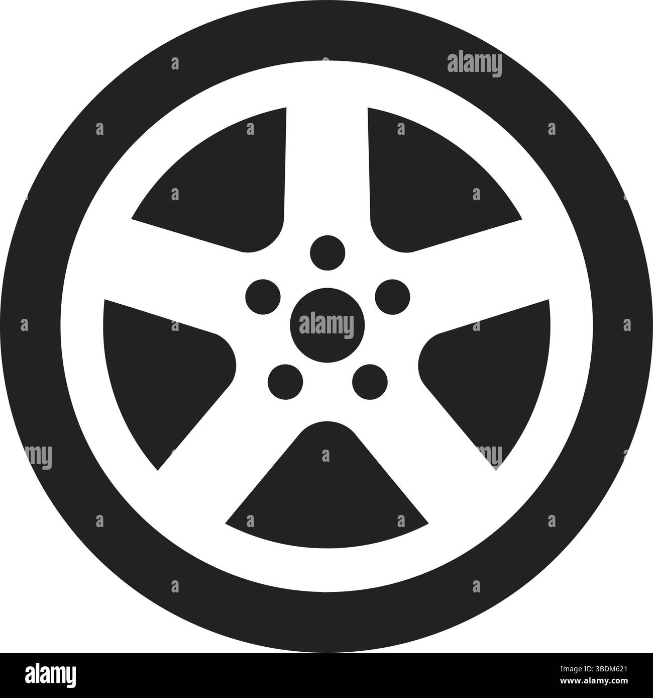 Black and White Car Wheel Rim Illustration Stock Vector Image & Art - Alamy