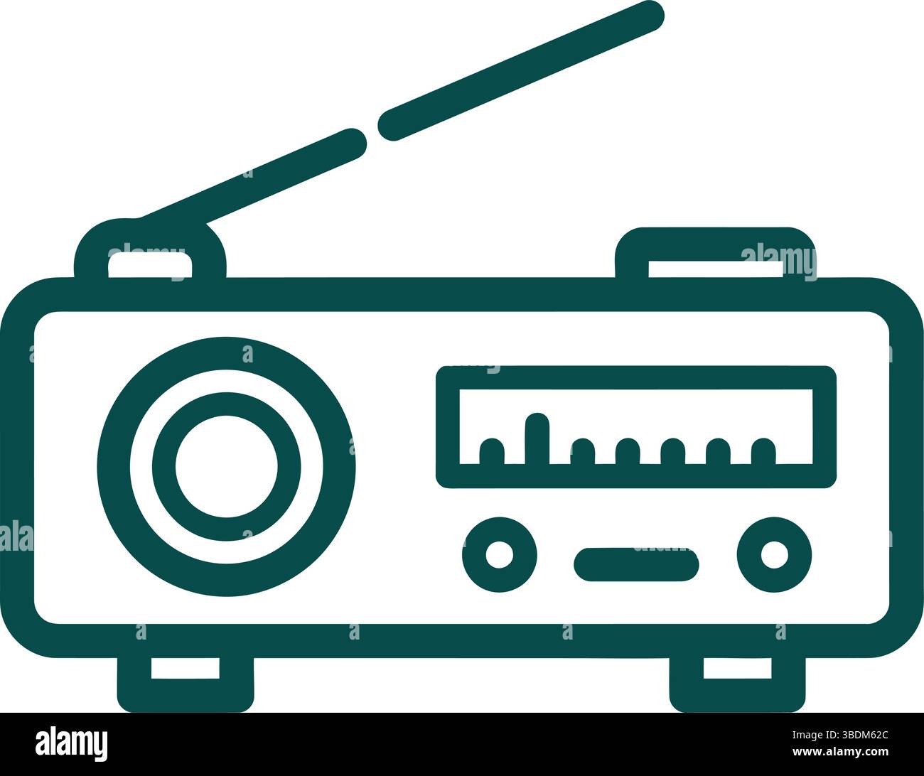 Retro Radio Icon on Dark Background Stock Vector Image & Art - Alamy