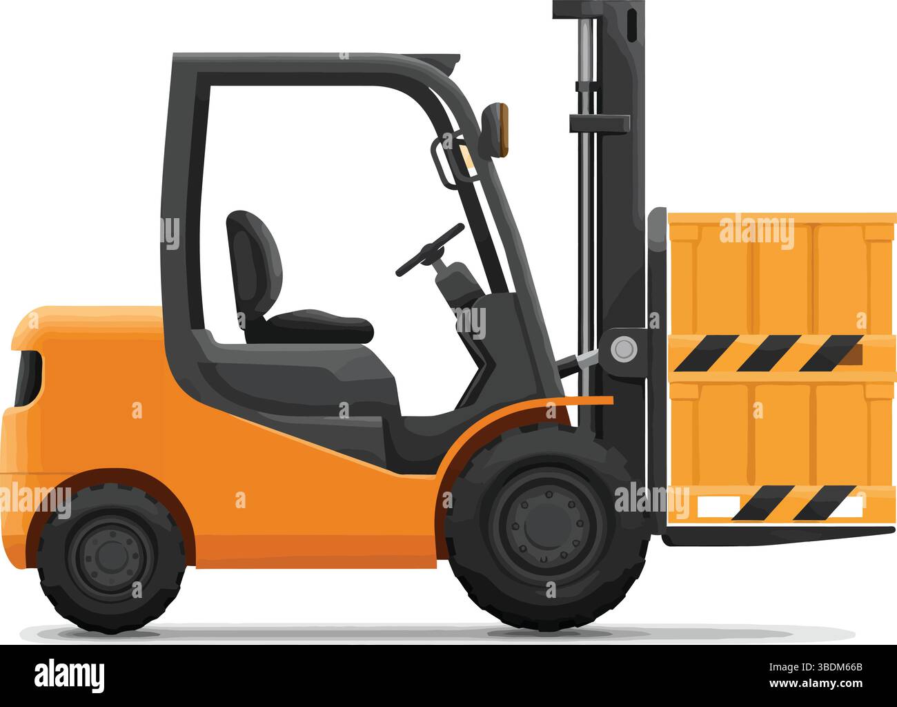 Forklift profile Stock Vector Images - Alamy