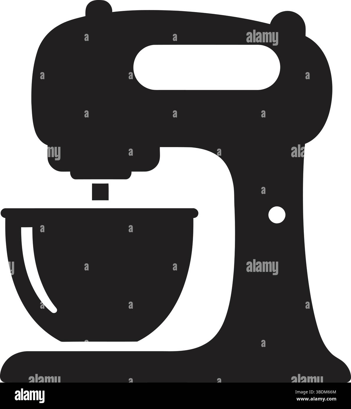 Black Silhouette of a Stand Mixer – Essential Kitchen Appliance for ...