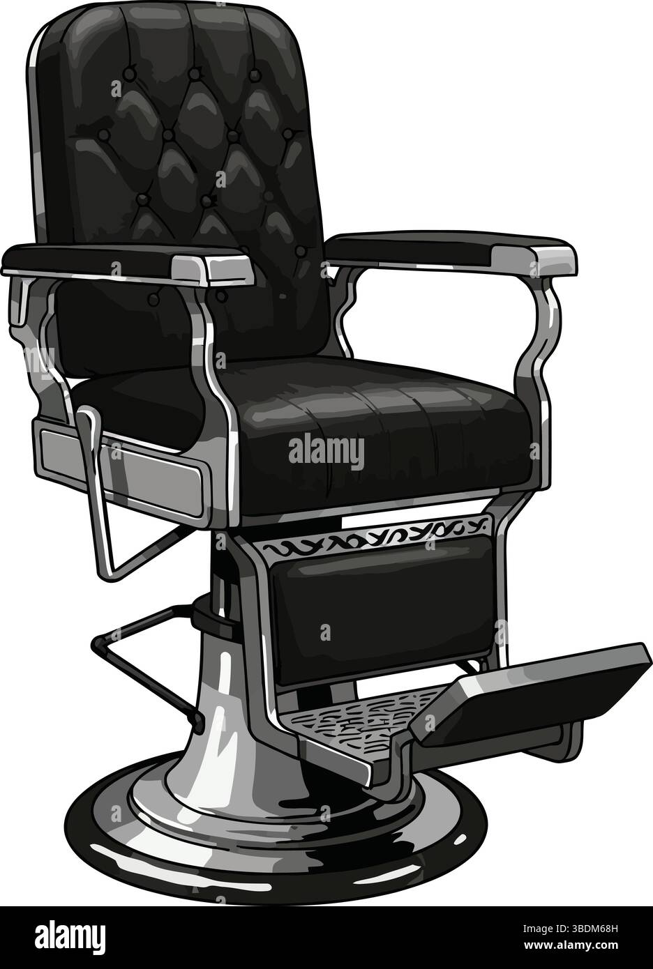 Classic Barber Chair Illustration Stock Vector Image & Art - Alamy