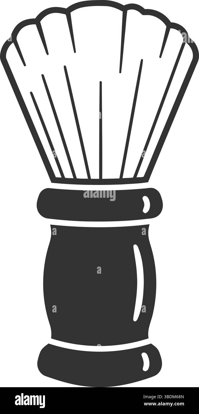 Shaving brush icon outline hi-res stock photography and images - Alamy