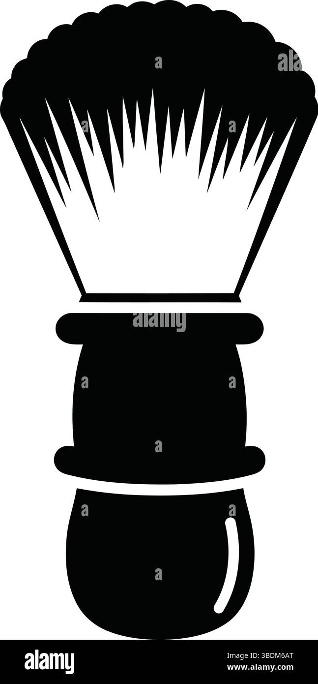Black and White Shaving Brush Icon for Grooming and Barbering Stock Vector Image & Art - Alamy