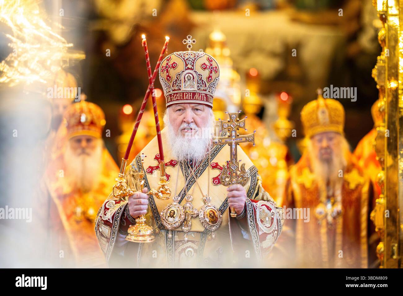 In this handout photo released by Russian Orthodox Church Press Service ...