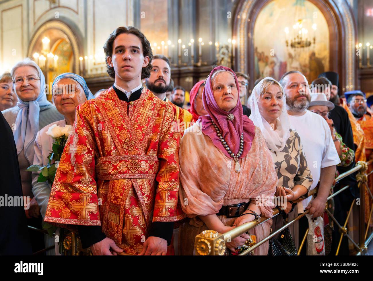 In this handout photo released by Russian Orthodox Church Press Service ...