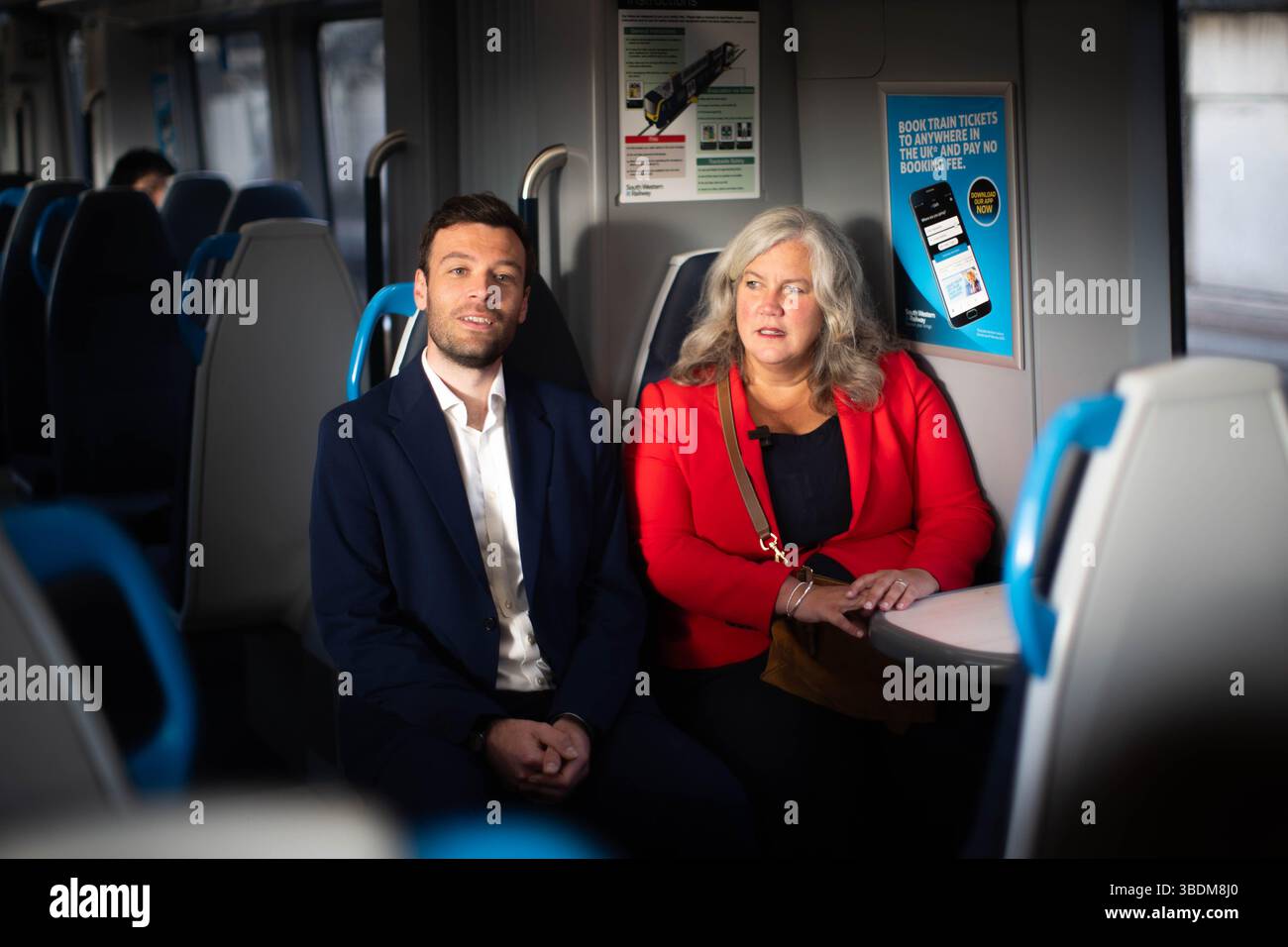 Transport Secretary Heidi Alexander (right) rides the first operational ...