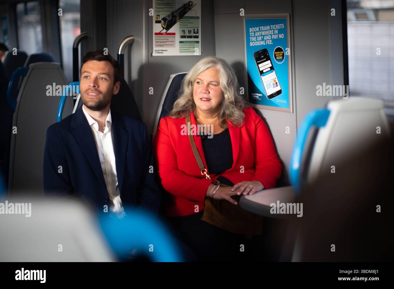 Transport Secretary Heidi Alexander (right) rides the first operational ...