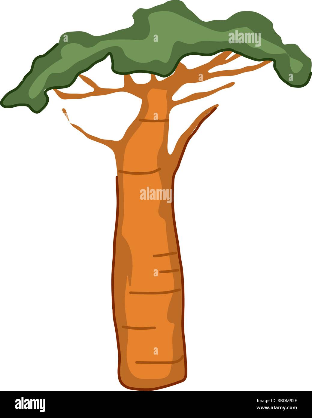 oil baobab tree cartoon vector illustration Stock Vector Image & Art ...