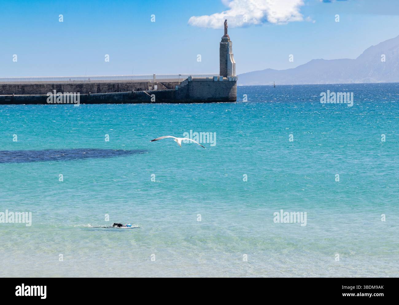 Tarifa, Spain - April 18, 2025: Sea views in Tarifa, right at the point ...