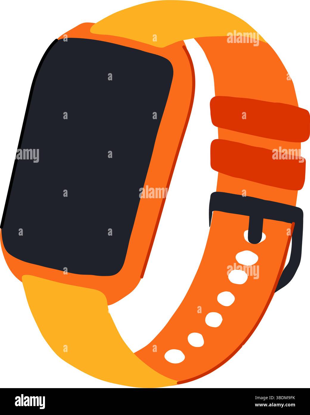 wearable biometric bracelet cartoon vector illustration Stock Vector ...