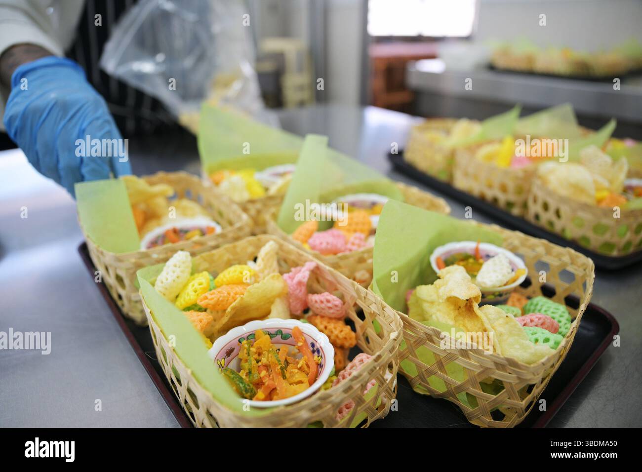 Singapore. 10th May, 2025. This photo shows delicacies served at a ...