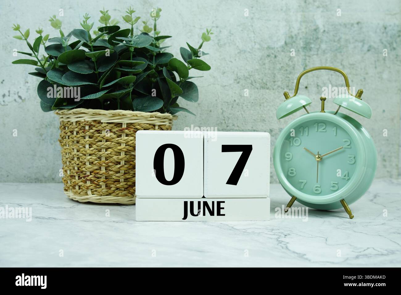 Wooden Calendar Showing the Date of June 7th. Day 7 of June Stock Photo ...